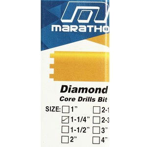 MARATHON S PLUS Diamond Core Drill Bit, Size 1-1/2 IN - ONEHOMES