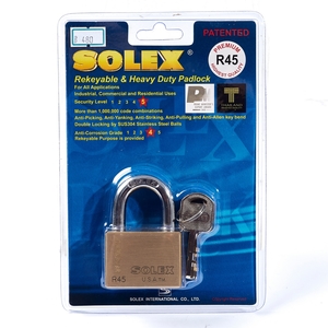 SOLEX กุญแจคล้อง คอสั้น ขนาด 45 มม. รุ่น R45 PREMIUM - ONEHOMES